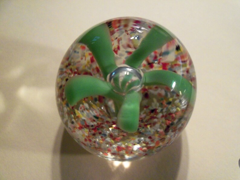 Vintage Crystal Glass Paperweight - Etsy