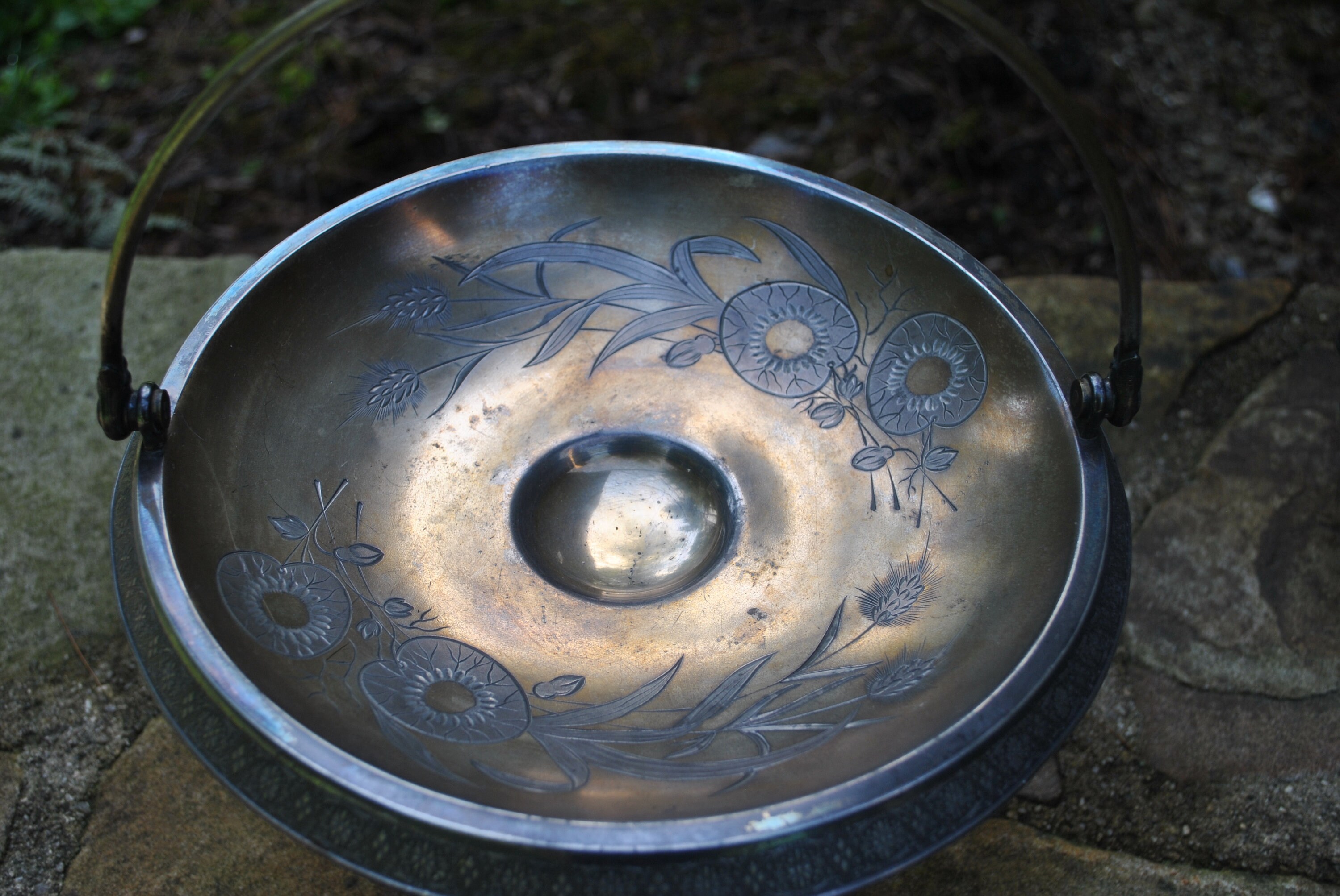 Antique Wedding Basket Quadruple Plate Simpson Hall Miller Silver ...