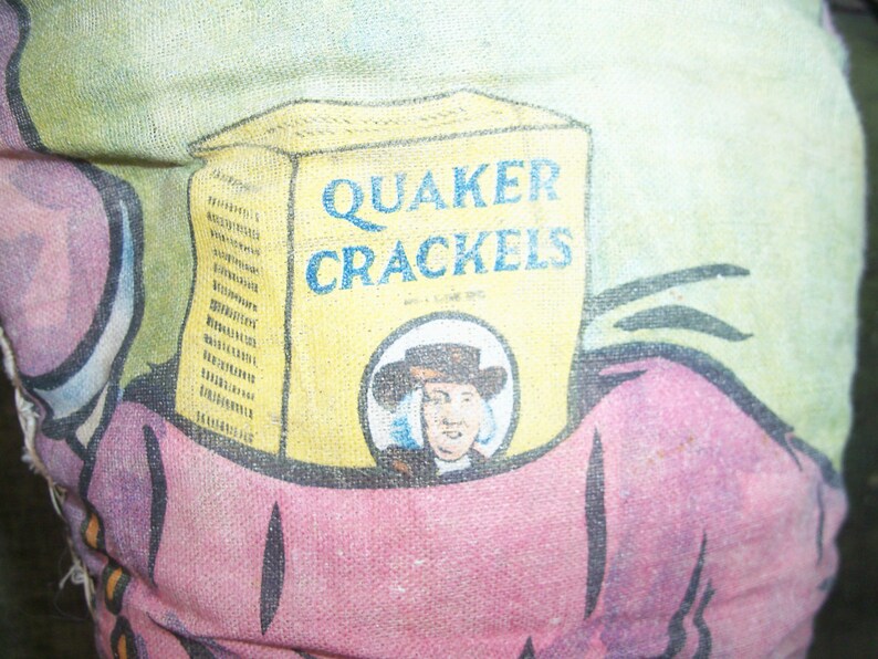 Antique Rare Quaker Crackers Cloth Doll Handmade Very Worn Primitive ...