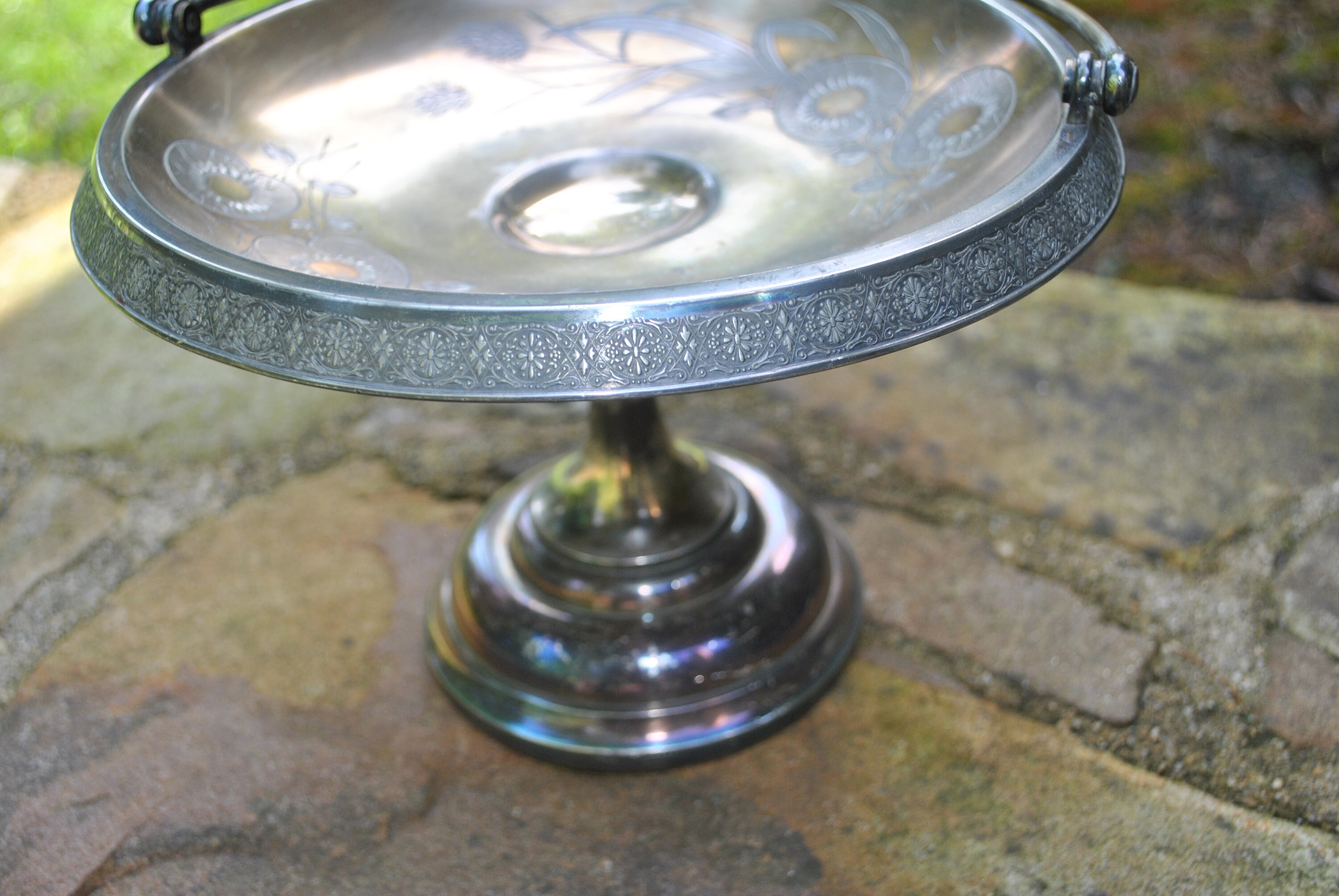 Antique Wedding Basket Quadruple Plate Simpson Hall Miller Silver ...