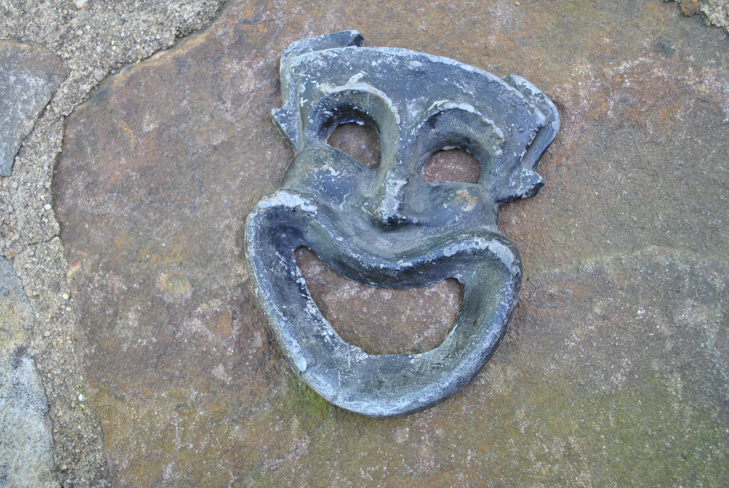 Antique Very Heavy Metal Theater Mask Wall Decor Theatre Happy | Etsy