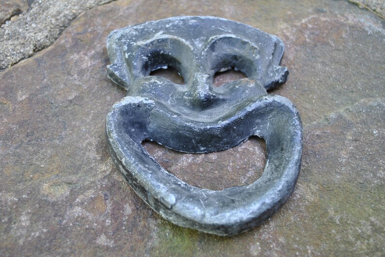 Antique Very Heavy Metal Theater Mask Wall Decor Theatre Happy Face - Etsy