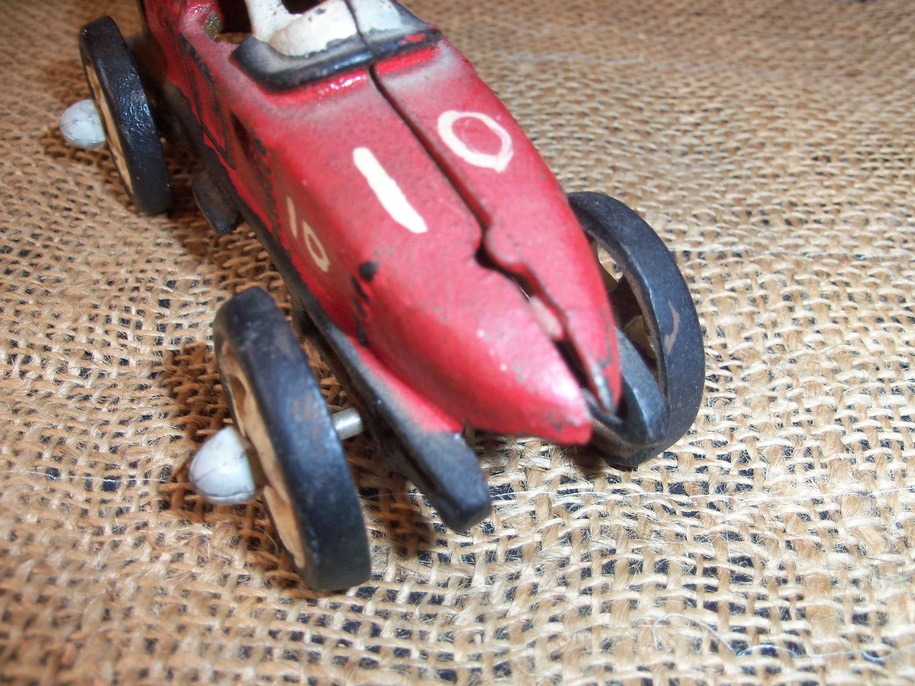 Antique Cast Iron Race Car Automobile Collectible Miniature Display - Etsy