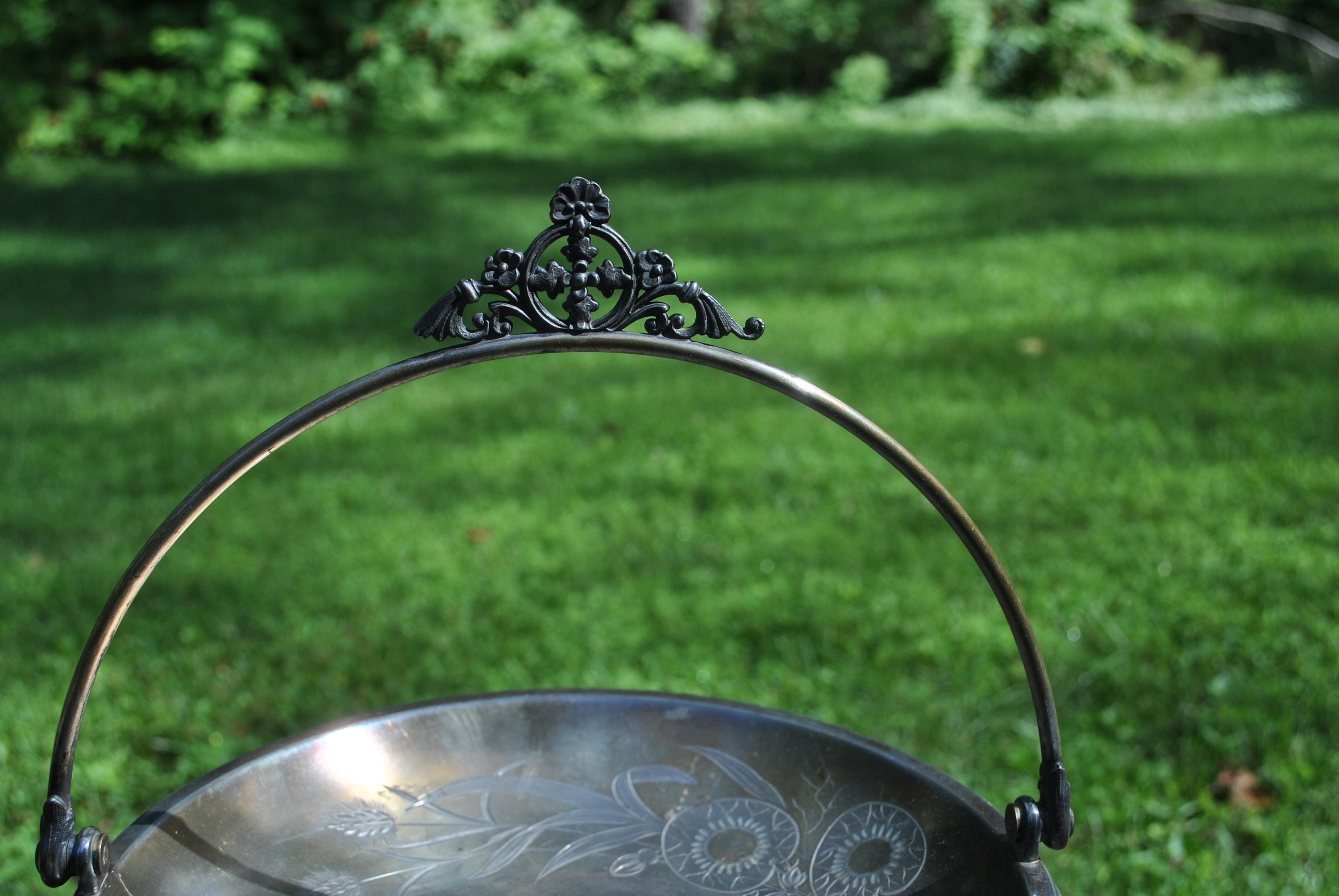 Antique Wedding Basket Quadruple Plate Simpson Hall Miller Silver ...