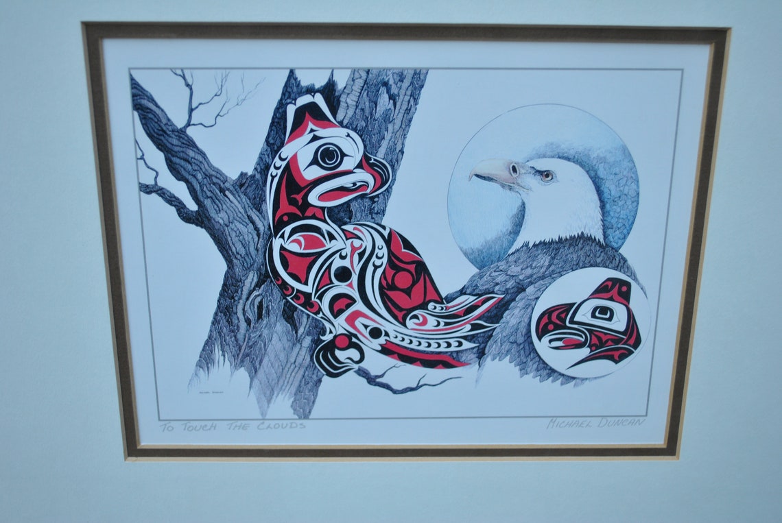 Michael Duncan Art Animal Eagle Framed Signed Vintage - Etsy