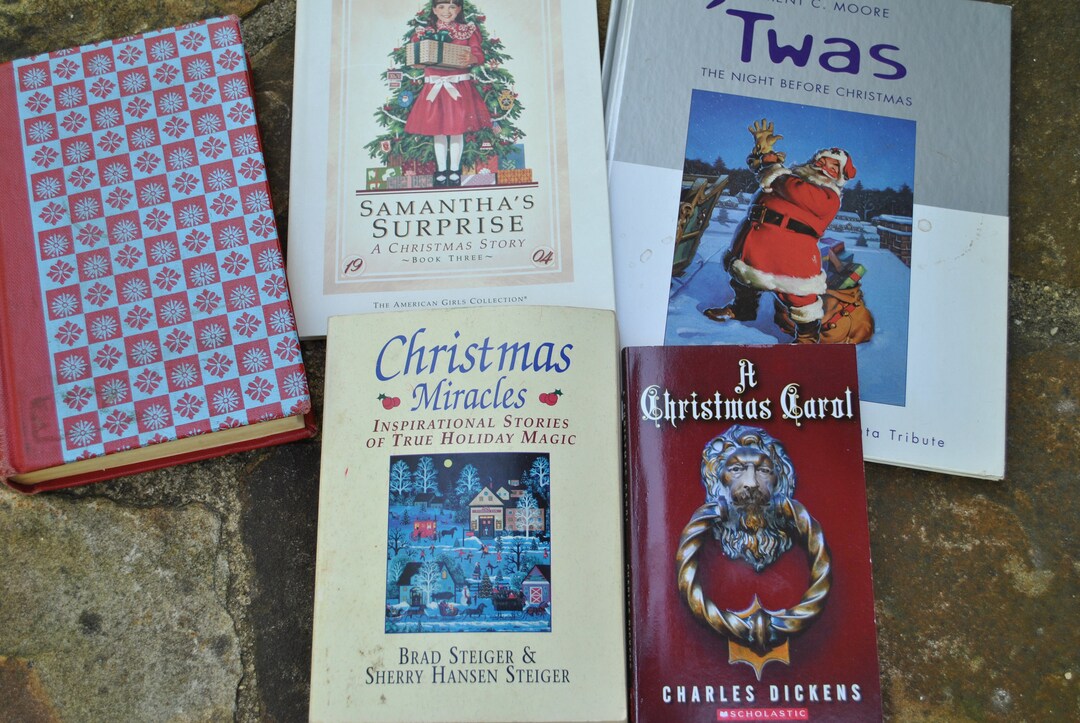 Libros de Navidad Historias Familia Set de 5 Lot Holiday Reading Santa ...