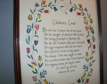 Parents creed | Etsy