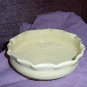 Handmade Bright Yellow Pottery Bowl - Etsy