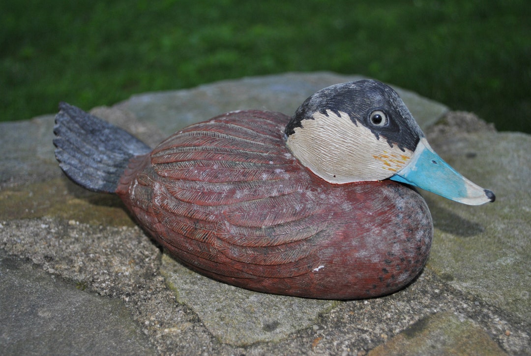 Vintage Hand Carved Duck Decoy Karch Wooden Cabin Woods Rustic - Etsy