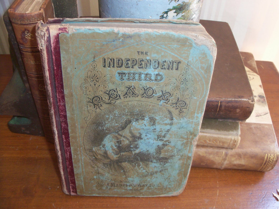 Antique 1880 Independent Third Reader Book Stories Fiction * - Etsy
