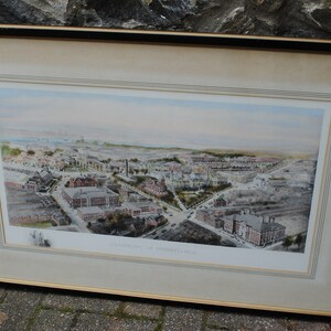 Antique Richard Rummell Very Large Framed Lithograph University of ...