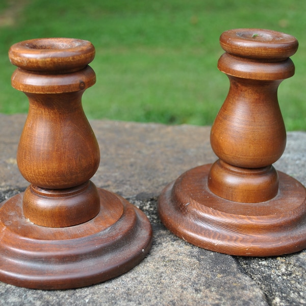 Colonial Wooden Candle Holder - Etsy