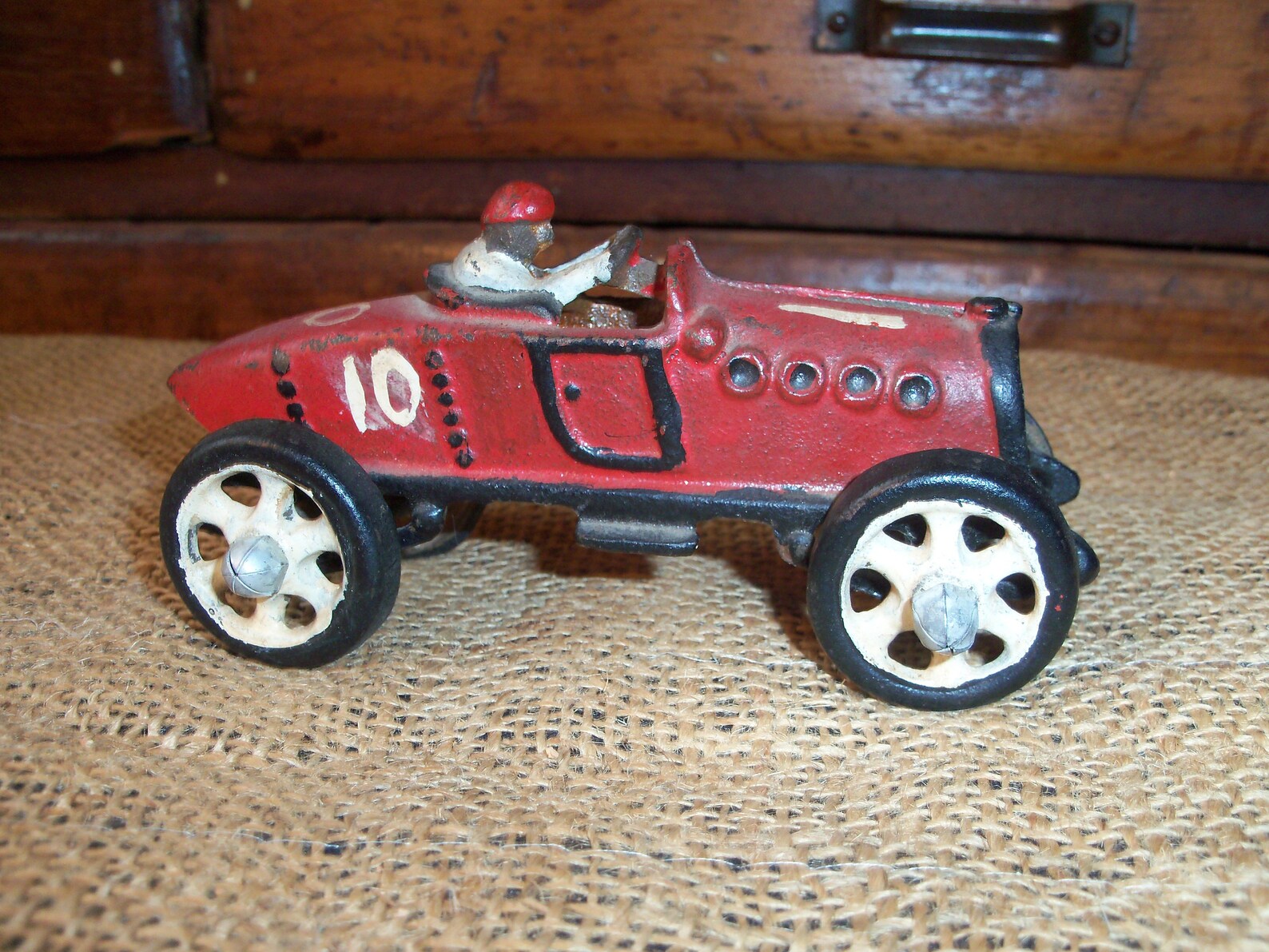 Antique Cast Iron Race Car Automobile Collectible Miniature | Etsy