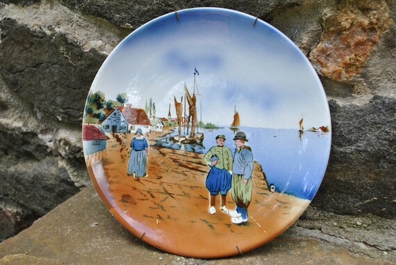German Decorative Plate Hanging Boat Village Germany Dish - Etsy