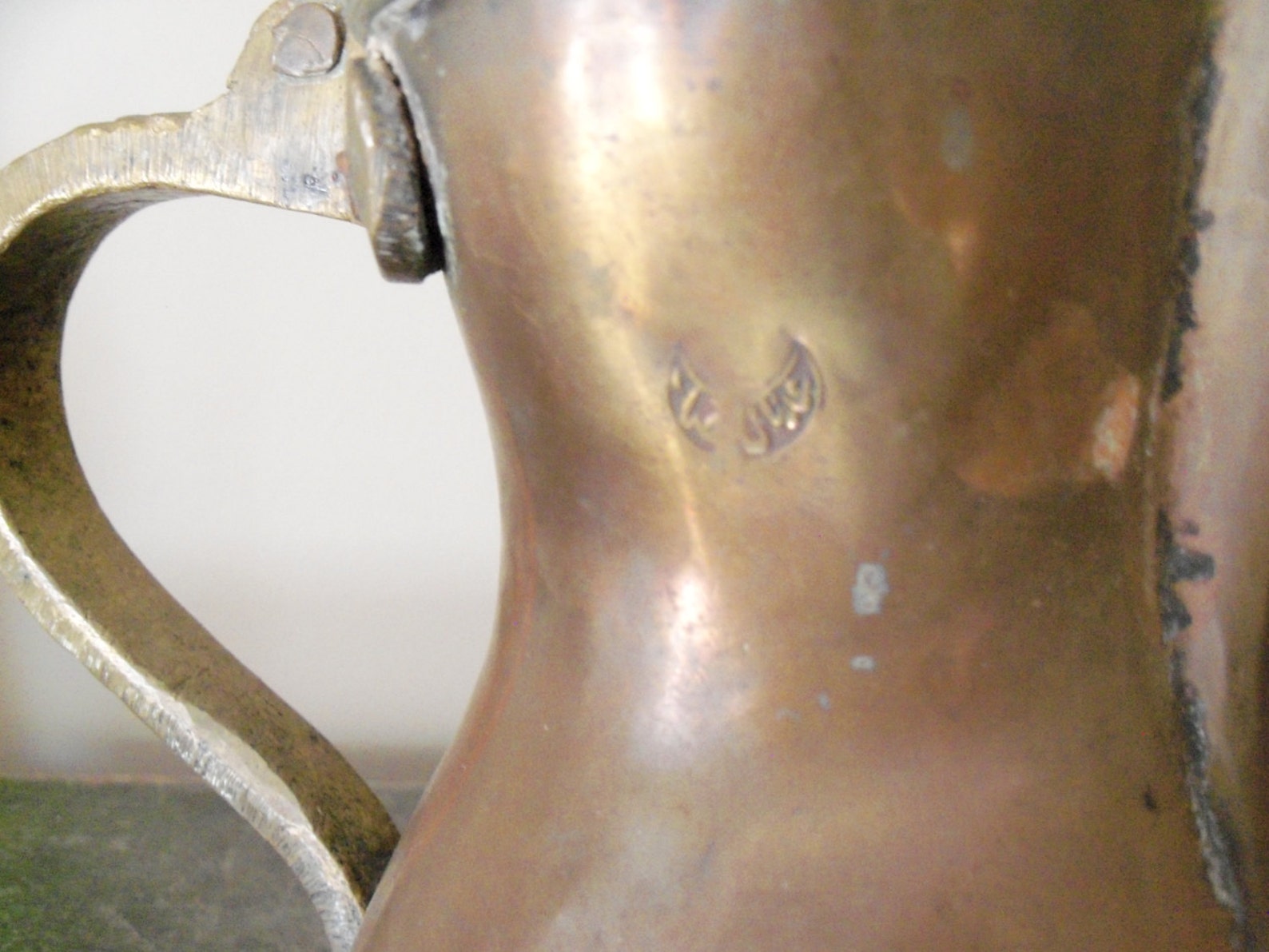 Antique Brass Pitcher Arabian Handmade Hammered - Etsy