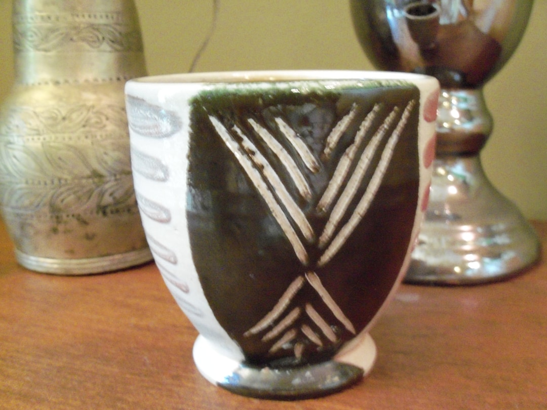 Beautiful Ethnic Tribal Look Ceramic Pottery Cup Container - Etsy