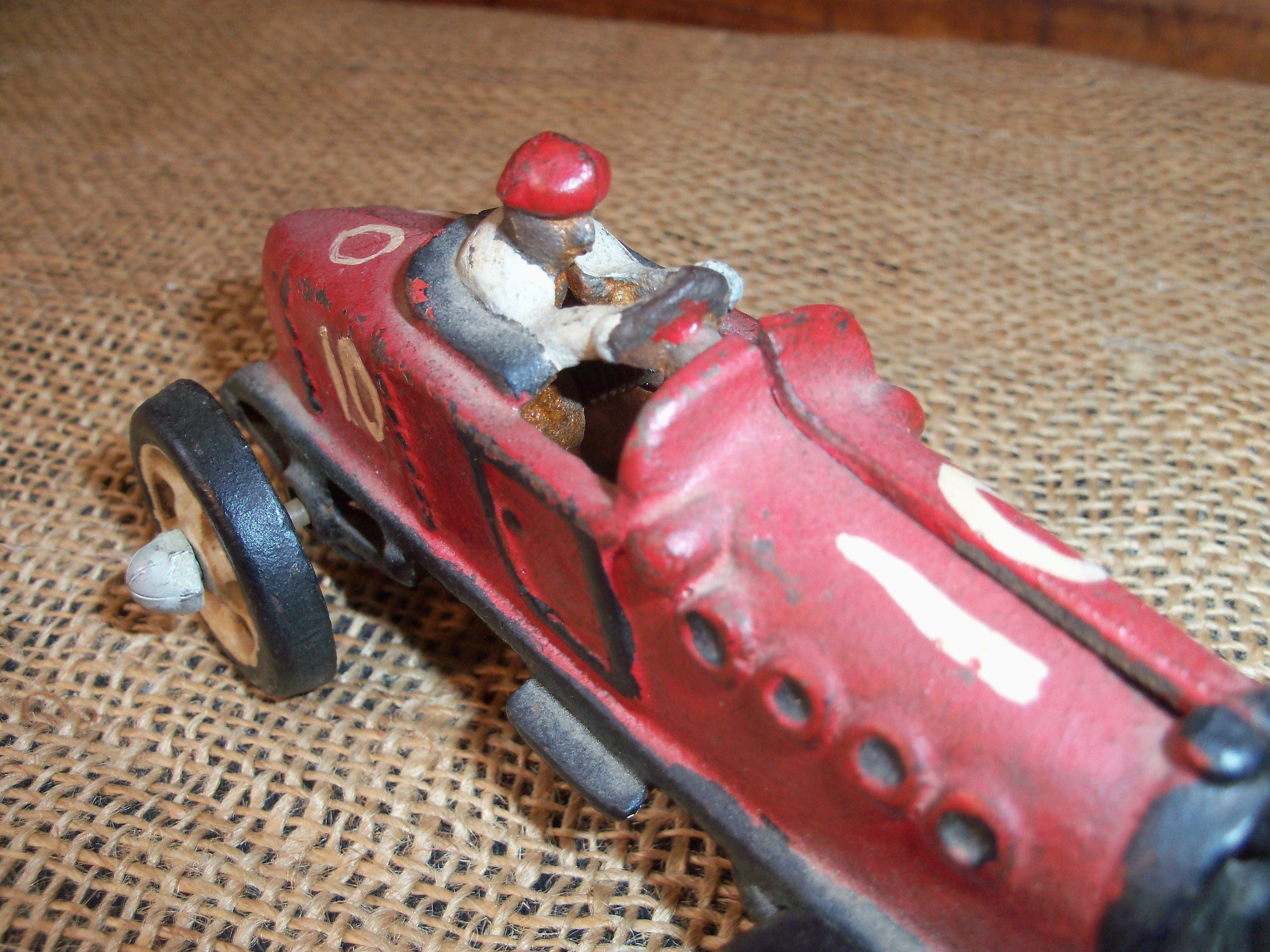 Antique Cast Iron Race Car Automobile Collectible Miniature | Etsy
