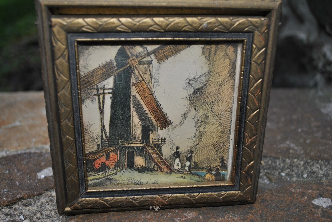 Windmill Dutch Wooden Box Holland Vintage Trinket Jewelry Handmade ...