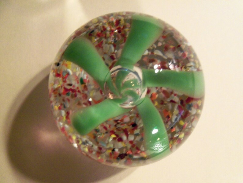 Vintage Crystal Glass Paperweight - Etsy