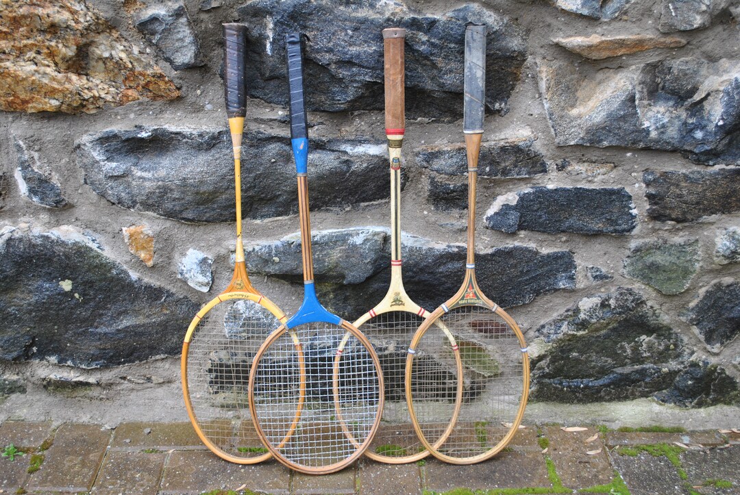 Set of 4 Badminton Rackets Vintage Wall Display Sports Bar - Etsy
