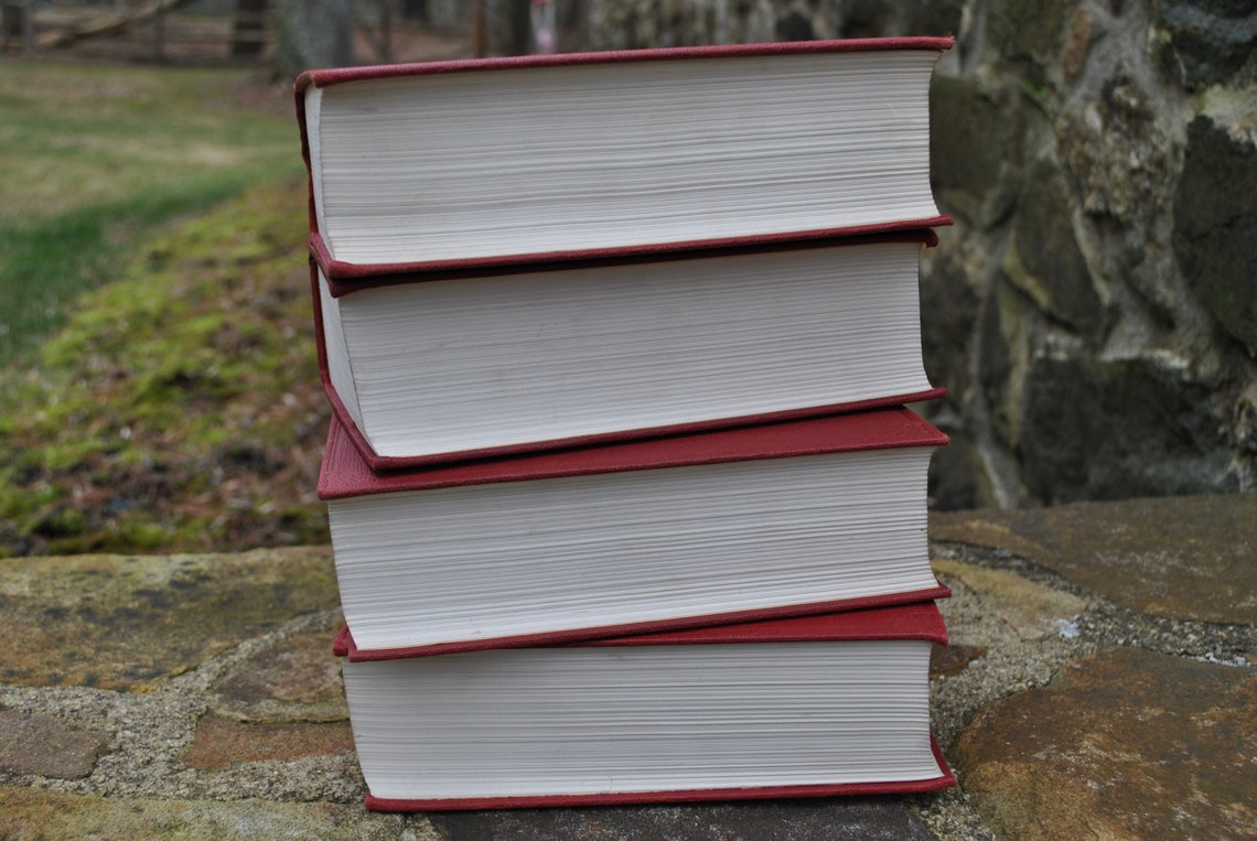 Set of 4 Large Hardcover Antique Books Collected Works - Etsy