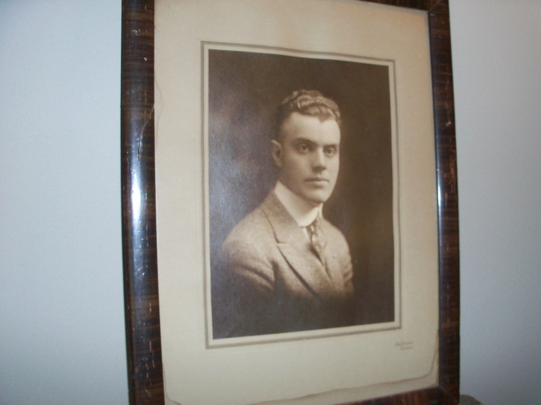 Antique Framed Portrait Sol Young Studios Early 1900's Photograph Man ...