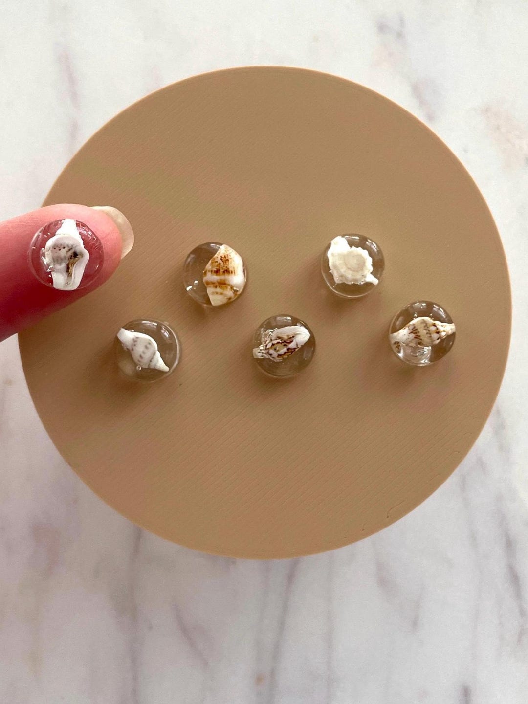 Mini Seashell Paperweight – Tiny Coastal Decor for Dollhouses & Mouse ...