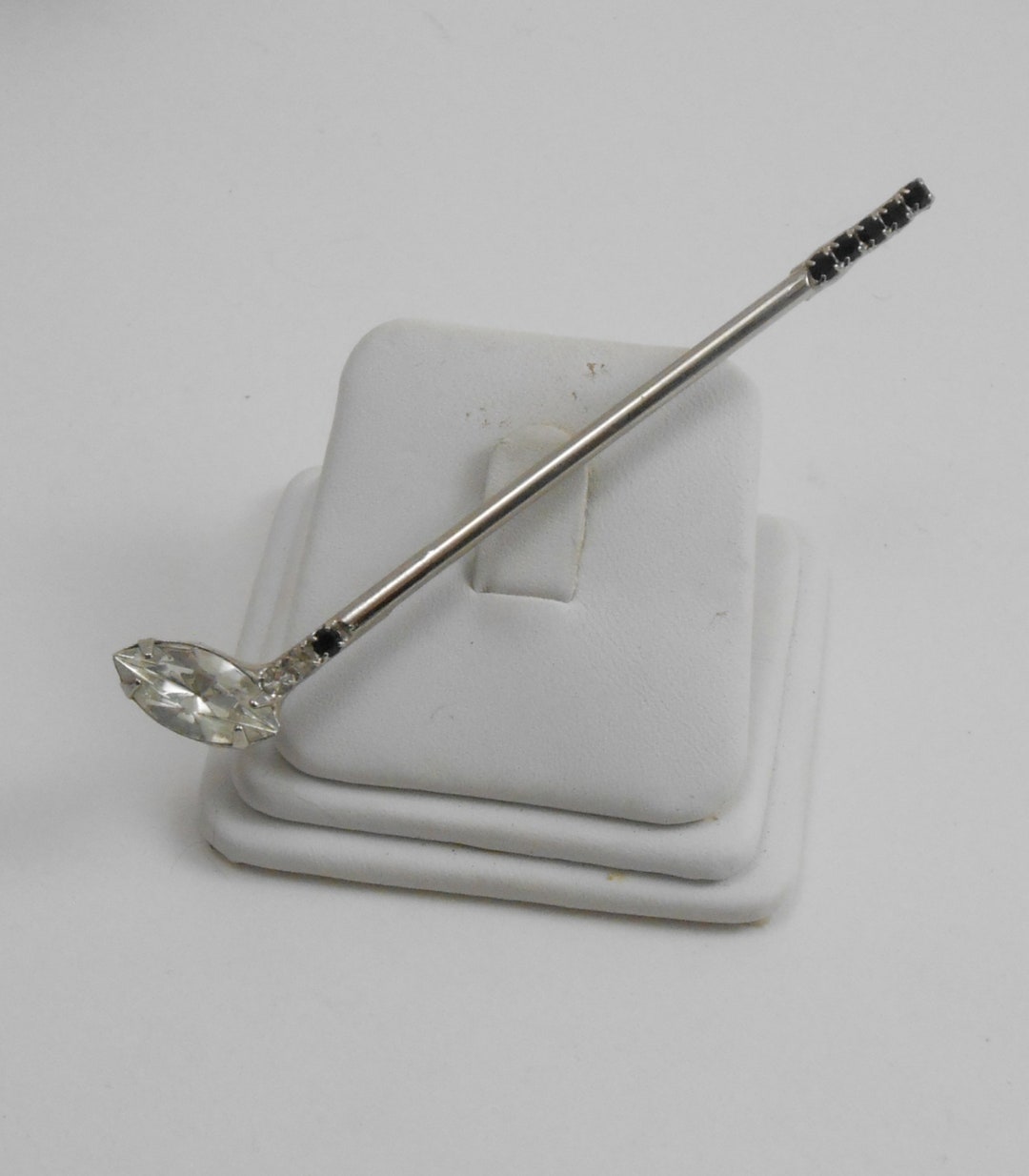 Silver Vintage and Rhinestone Gold Club Pin - Novelty Brooch- Jelly ...