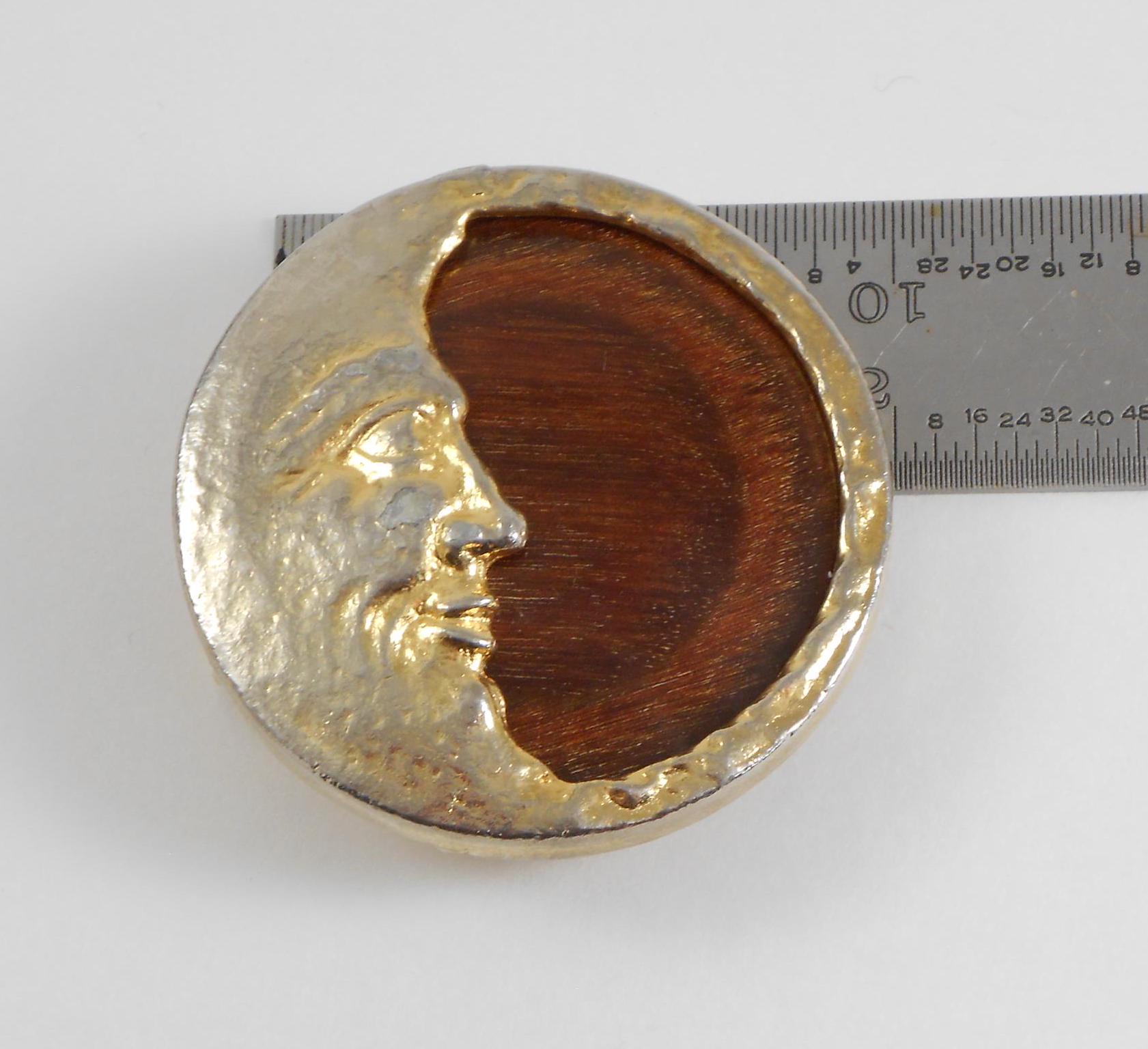 Vintage Gold and Wood Crescent Moon Belt Buckle 1 Inch Belts - Etsy