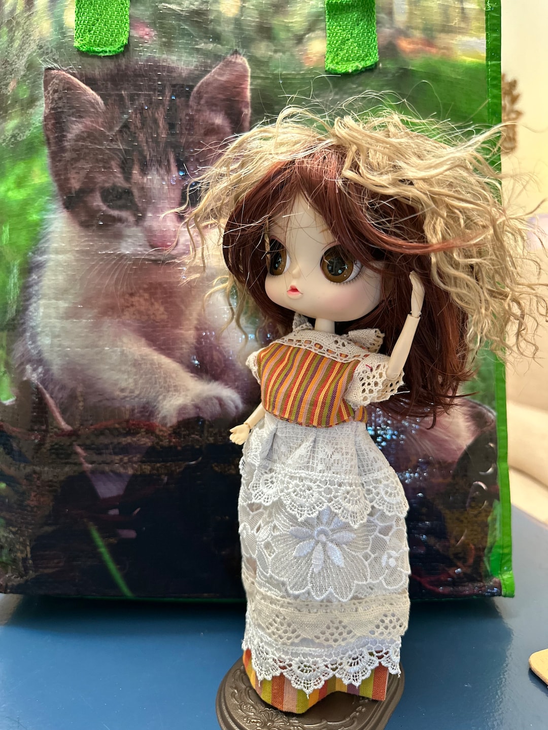 Lace and Cotton Pullip, Blythe, Dal, Byul Size Dress - Etsy