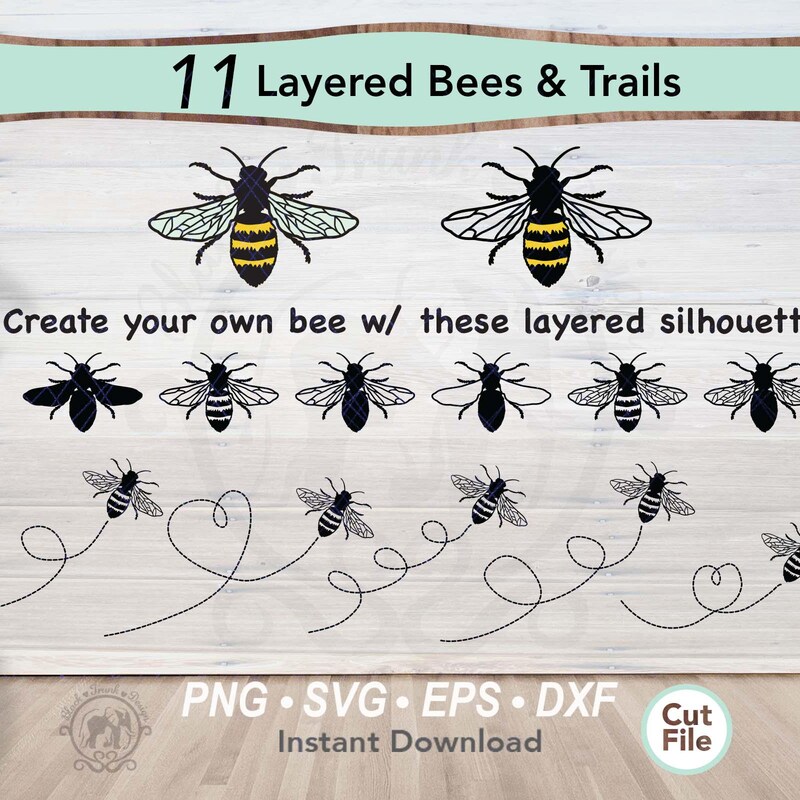 Flying Bee Svg - Etsy