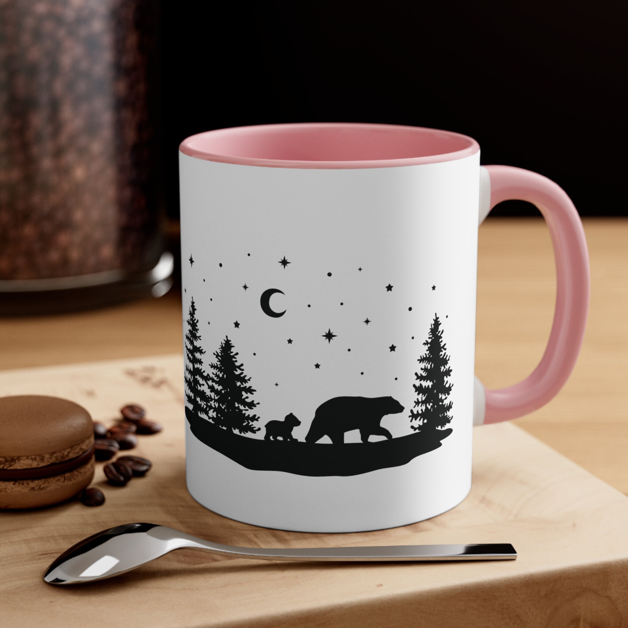 Bear SVG Winter Scene Silhouette Cut File | Snowy Forest Animal ...