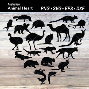 Australian Animal SVG Bundle Valentine Heart Wreath Graphic Platypus ...