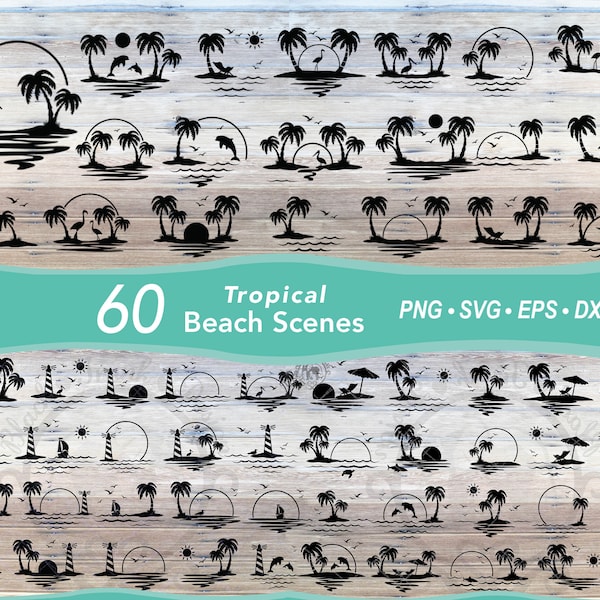 Palm Trees Sunset - Etsy