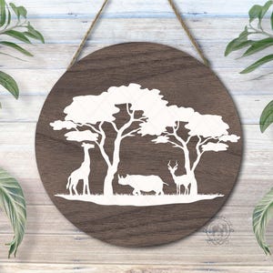30 Safari Africa Silhouette Animal SVG Bundle | Africa Scene | Safari ...