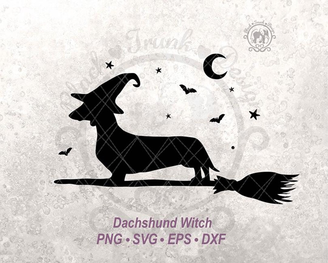 Dog Halloween SVG Spooky Wiener Witch Shirt Graphic | Cute Fall Season ...