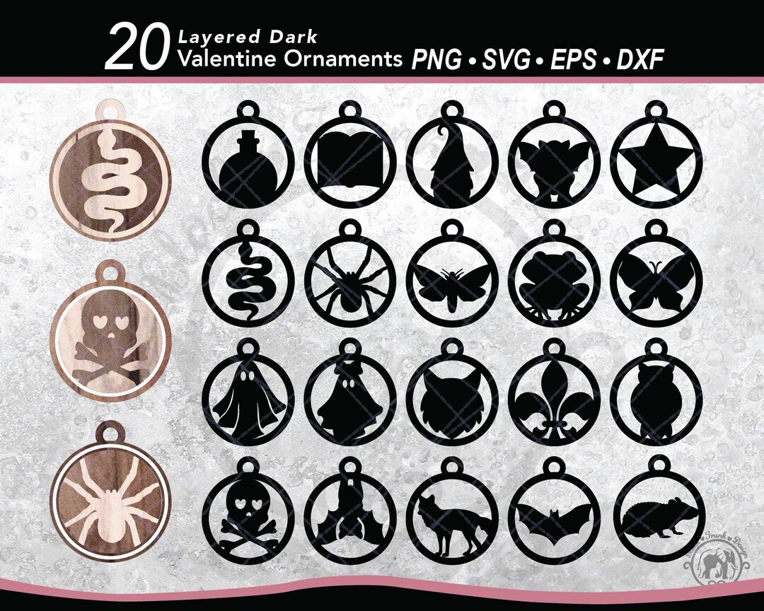 20 Creepy Gothic Ornament SVG Bundle | Diy Layered Dark Academia Home ...