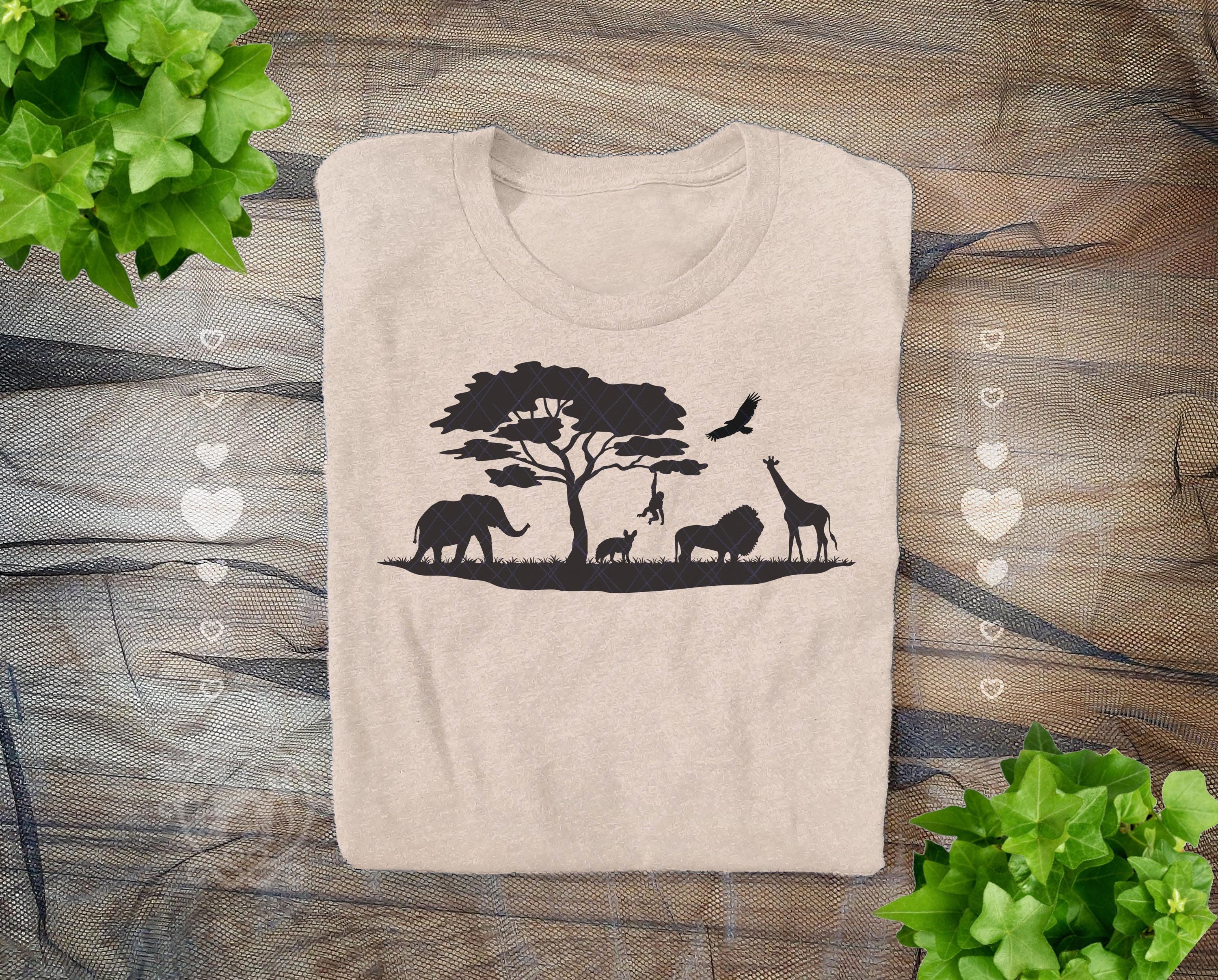 60 Africa Safari Silhouette Animal SVG Bundle | Africa Scene | Safari ...