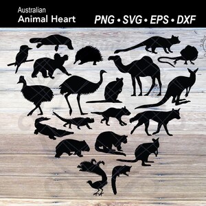 Australian Animal SVG Bundle Valentine Heart Wreath Graphic Platypus ...