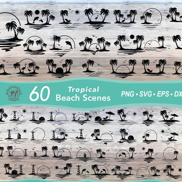 Beach Scene Svg - Etsy