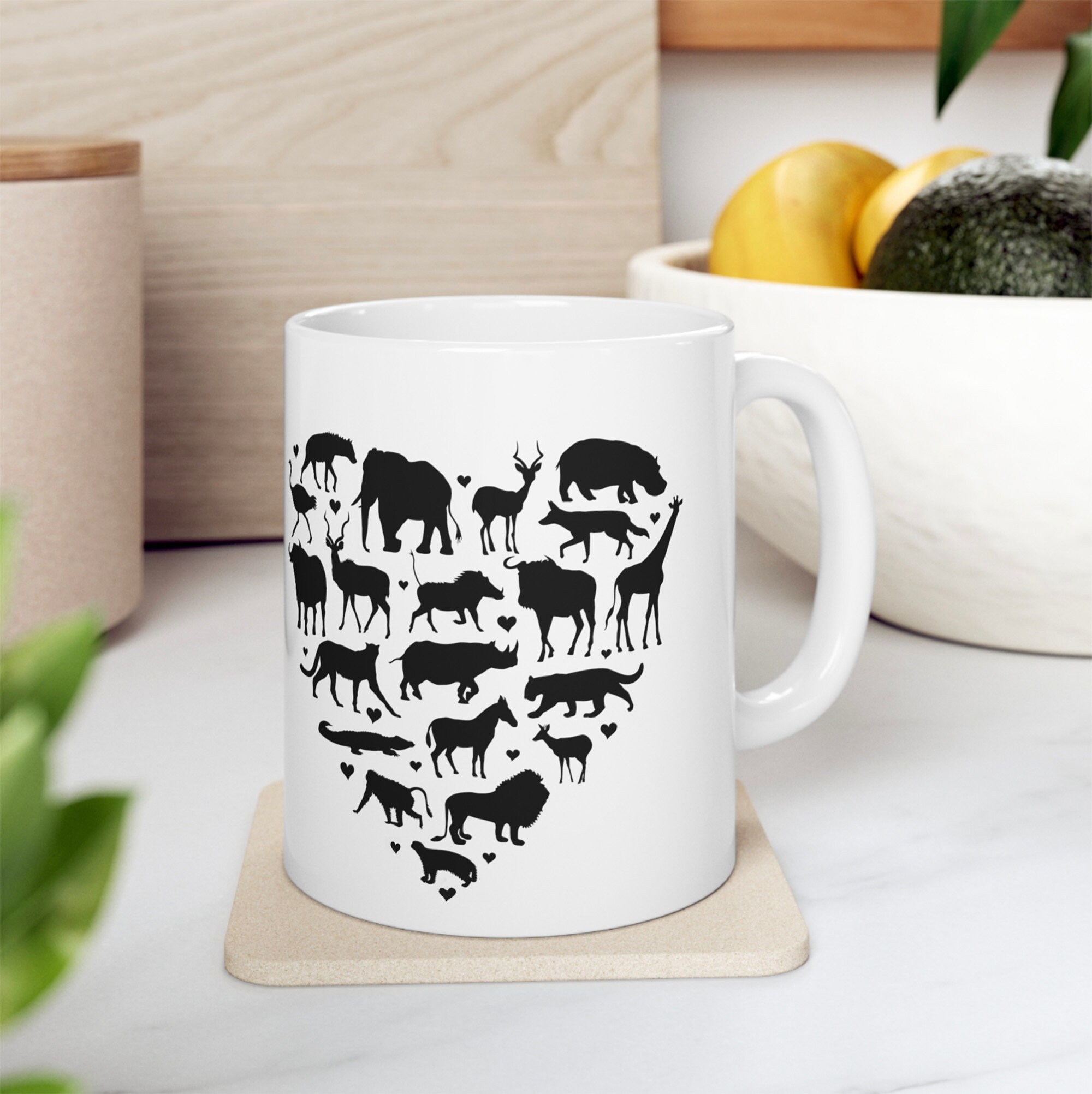 Safari Animal Heart SVG Silhouette Africa Silhouette - Etsy