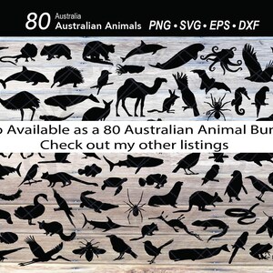 Australian Animal SVG Bundle Silhouettes |platypus | Kangaroo ...