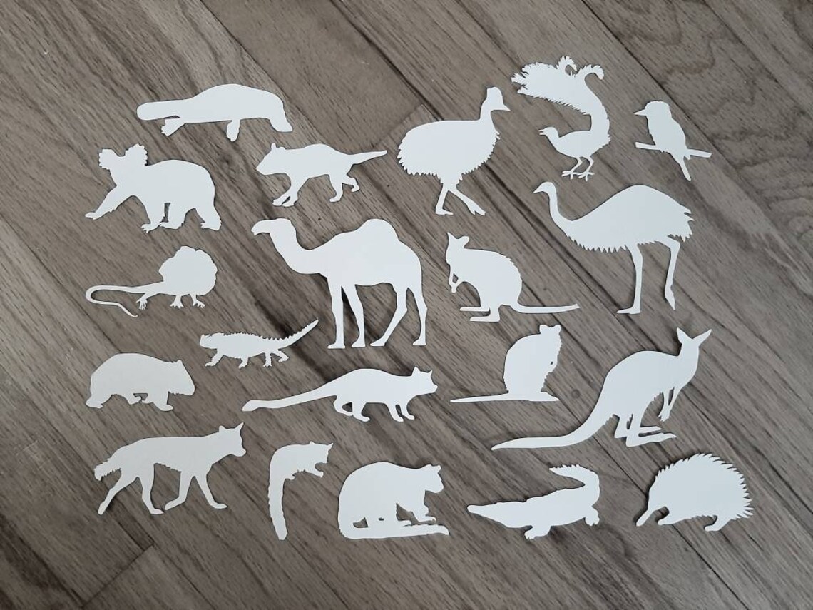 40 Australian Animal SVG Bundle Silhouette|platypus|kangaroo|tasmanian ...