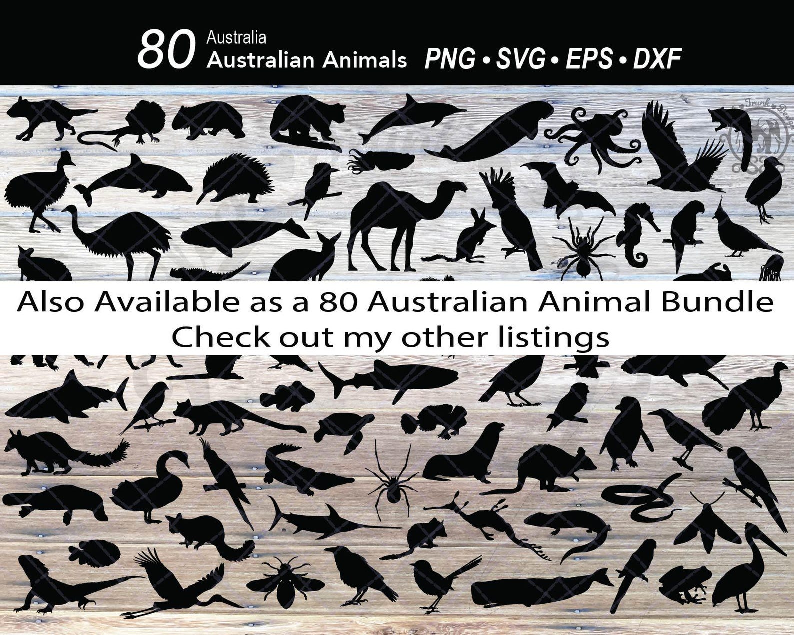 60 Australian Animal SVG Bundle Silhouette | Australian Outback ...