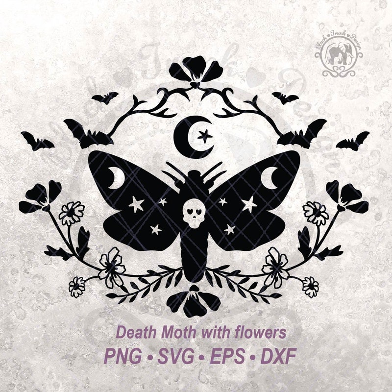 Gothic Moth Svg - Etsy