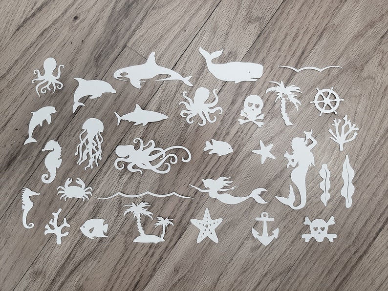 45 Ocean SVG Bundle Sea Creatures Beach Cut Files Underwater Mermaid ...