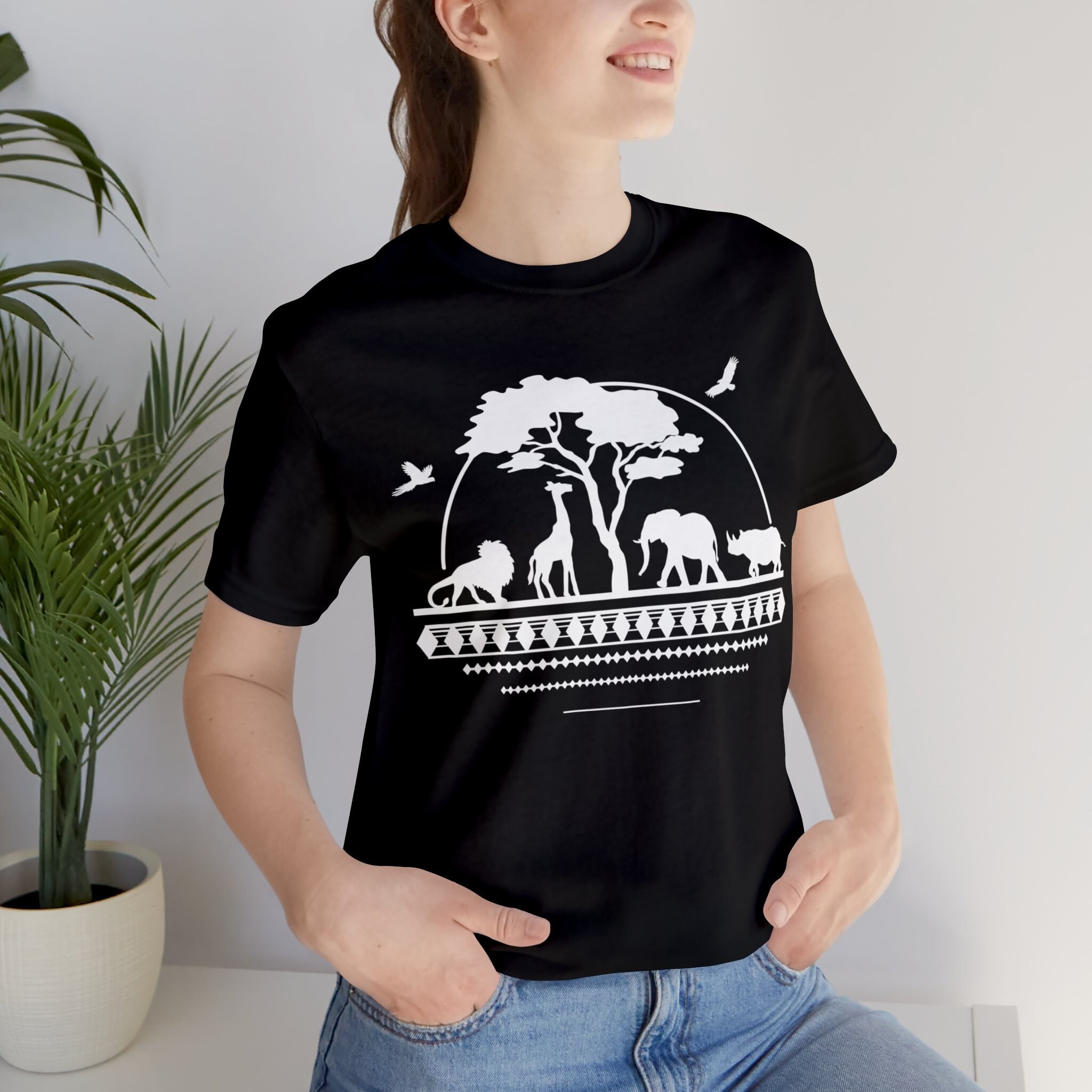 60 Safari Animal Silhouettes Landscape Scene SVG Bundle Graphic South ...