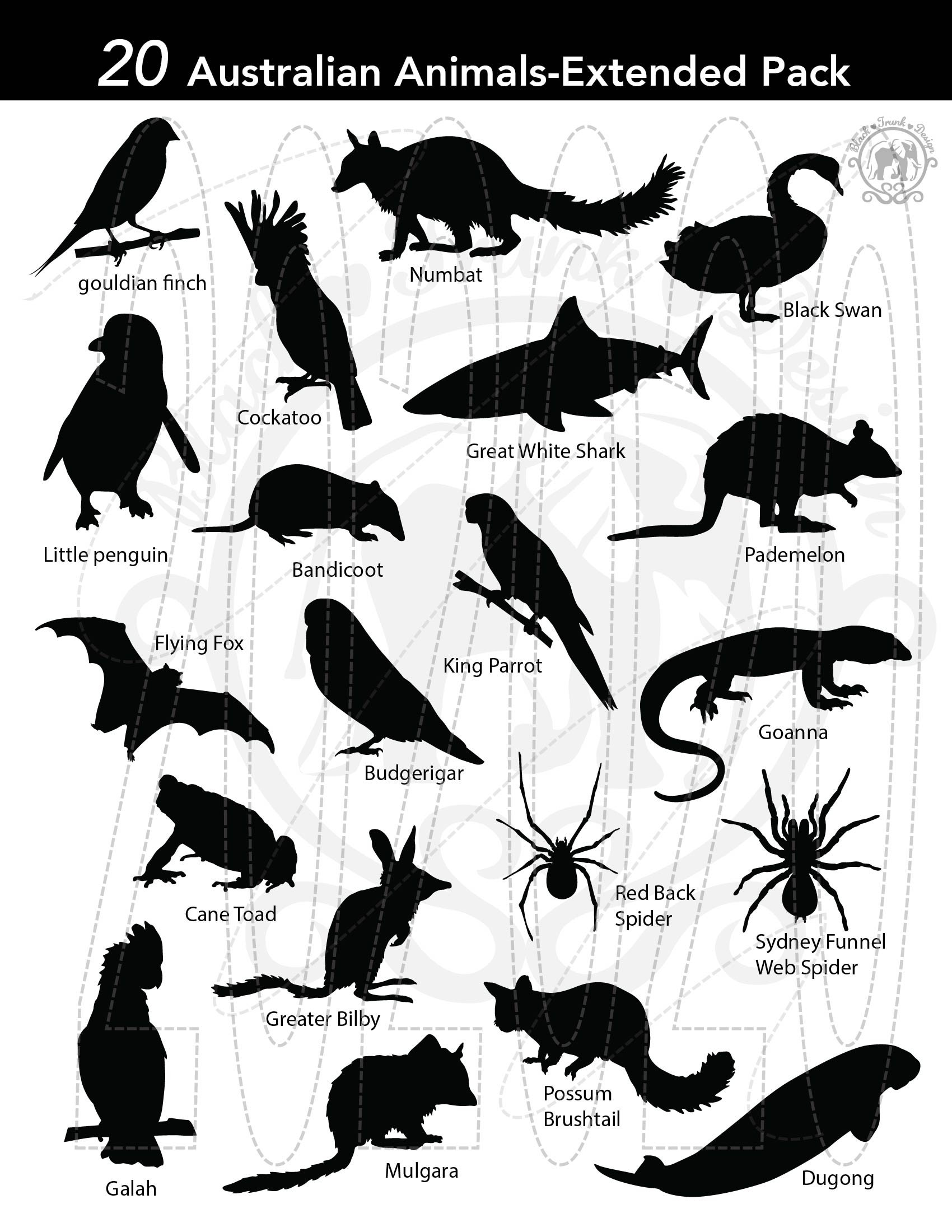 60 Australian Animal SVG Bundle Silhouette | Australian Outback ...
