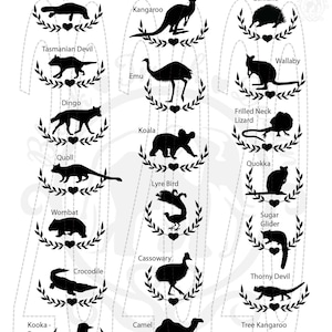 20 Australian Animal SVG Bundle Wreath & Heart Shirt Art Platypus ...