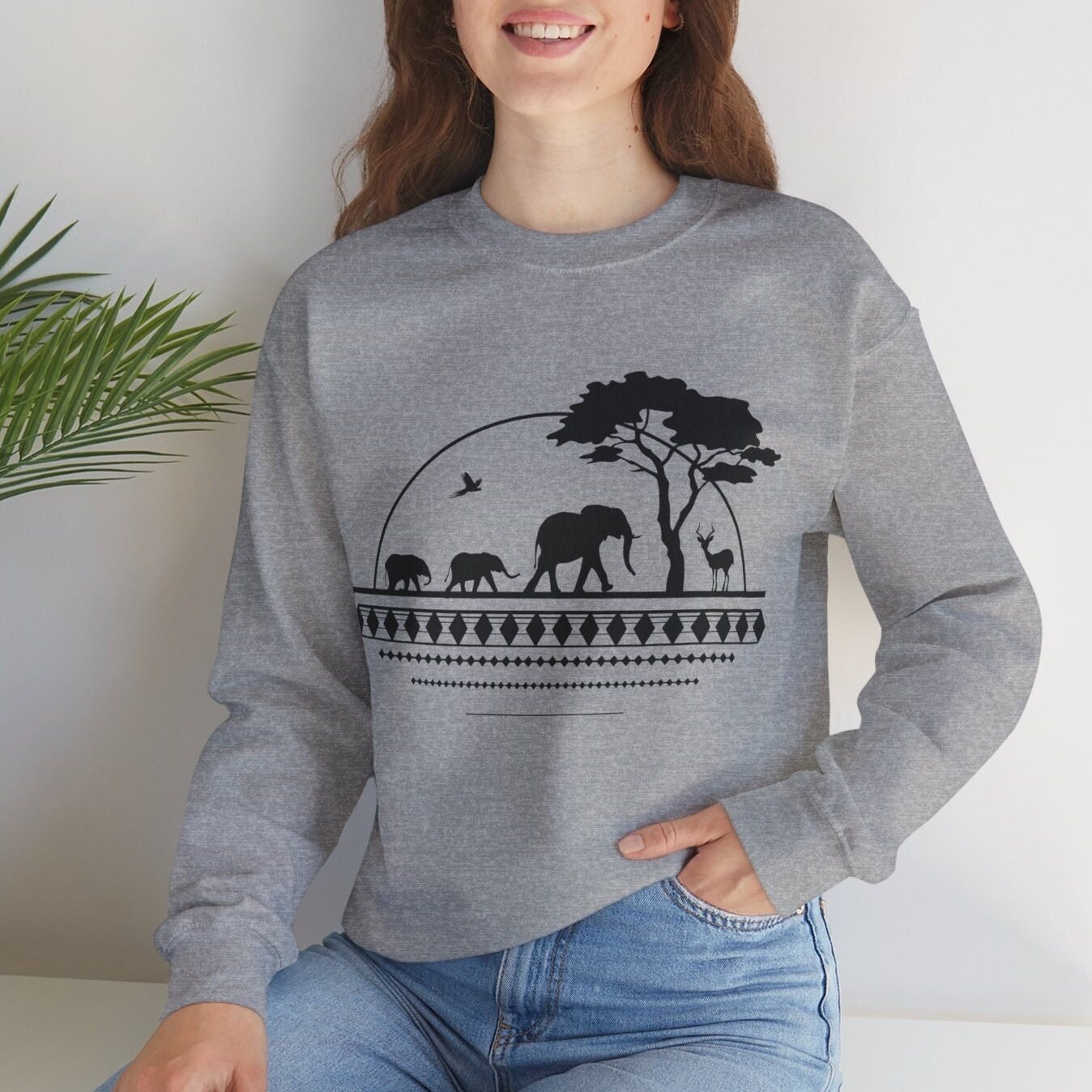 60 Safari Animal Silhouettes Landscape Scene SVG Bundle Graphic South ...